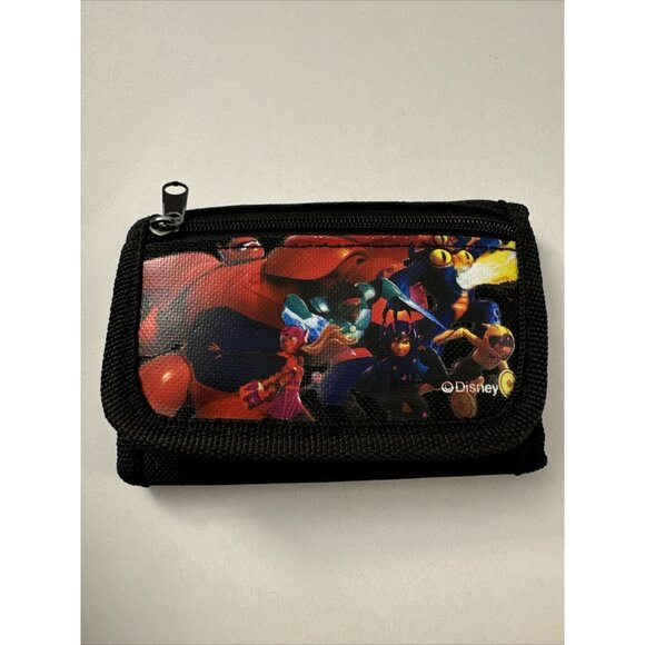 Accessories | Disney Big Hero 6 Robot Baymax Black Trifold Wallet H15 ...